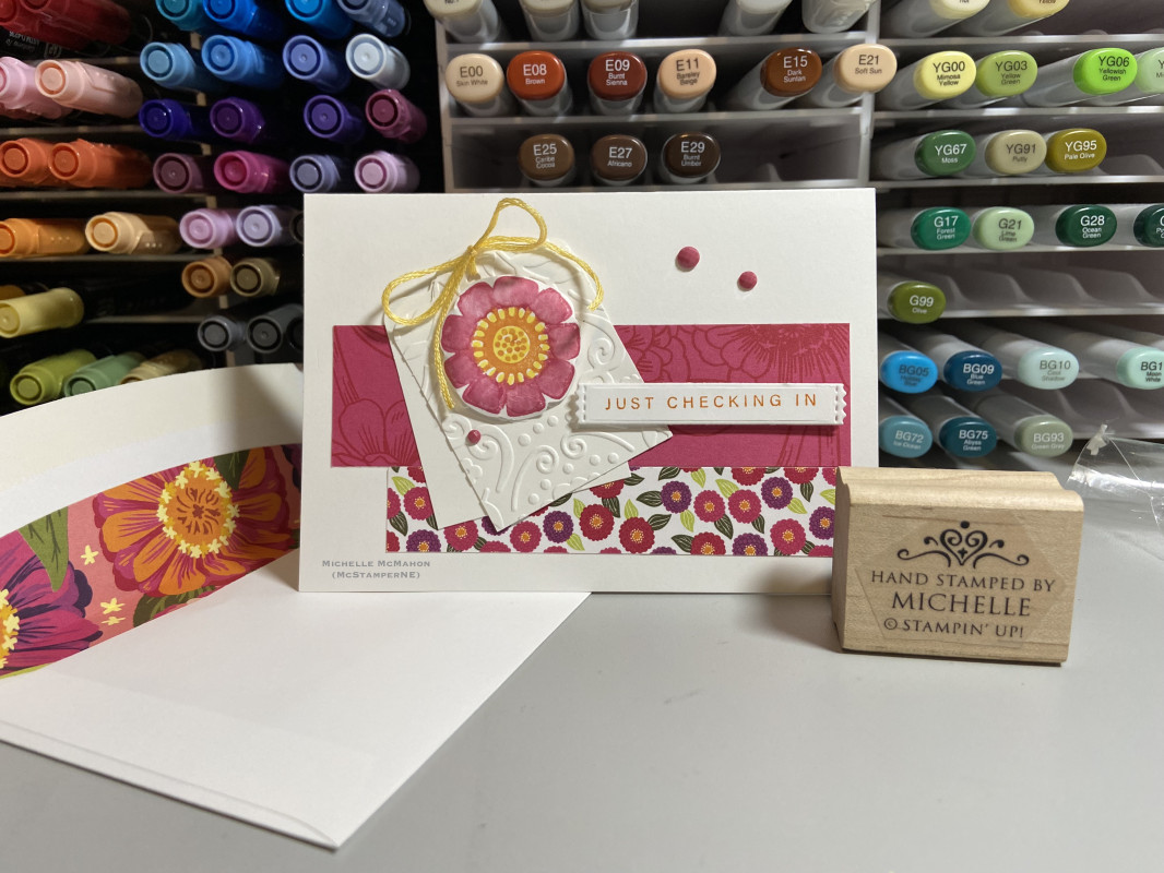 Just Checking In Notecard by mcstamperNE at Splitcoaststampers