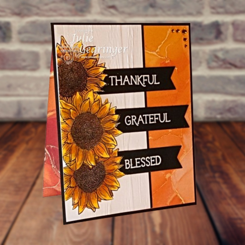 SC907 Thankful Sunflowers by Julie Gearinger at Splitcoaststampers