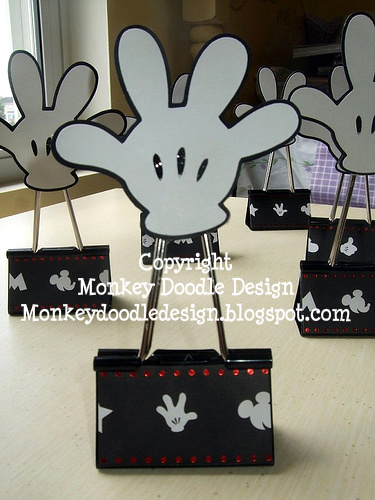 Mickey Mouse Hand Binder Clip by moooki at Splitcoaststampers