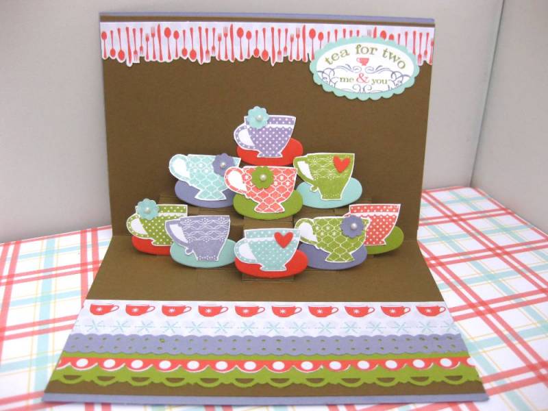 Tea Shoppe Pop Up card by biscuitlid at Splitcoaststampers