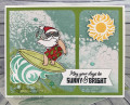 Surfing Santa Beach Day Christmas Card by Stamps-n-lingers at ...