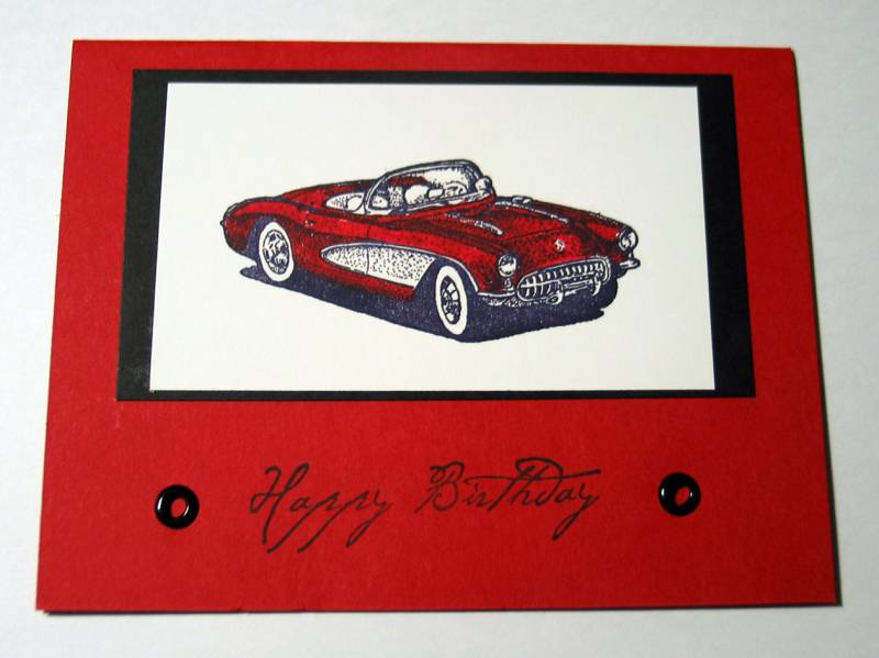 Corvette Birthday by star2shine at Splitcoaststampers