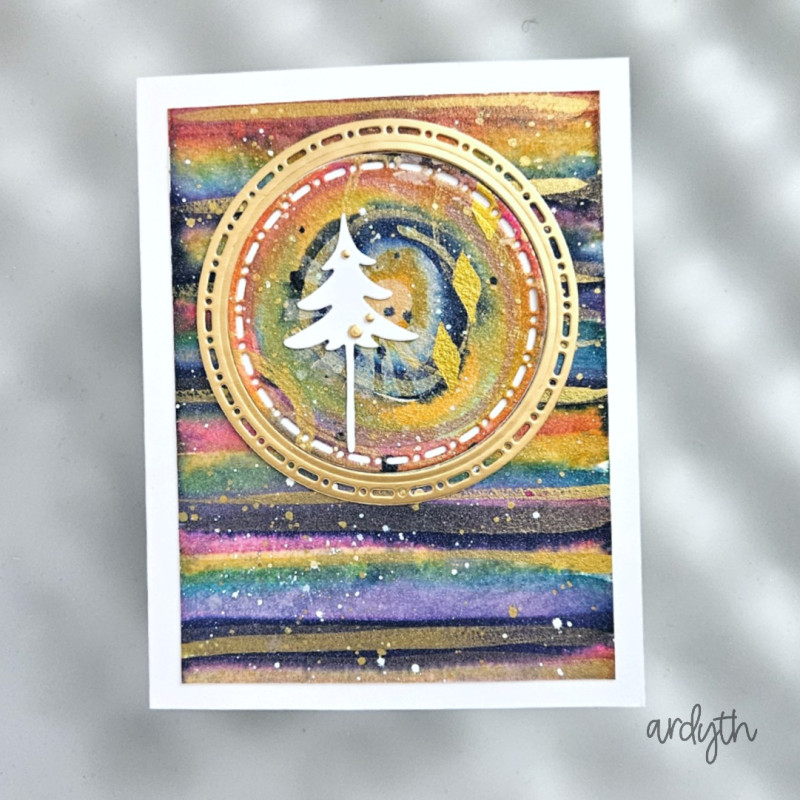 Flip Funfold with hand painted Papers (Tree) by Ardyth at ...